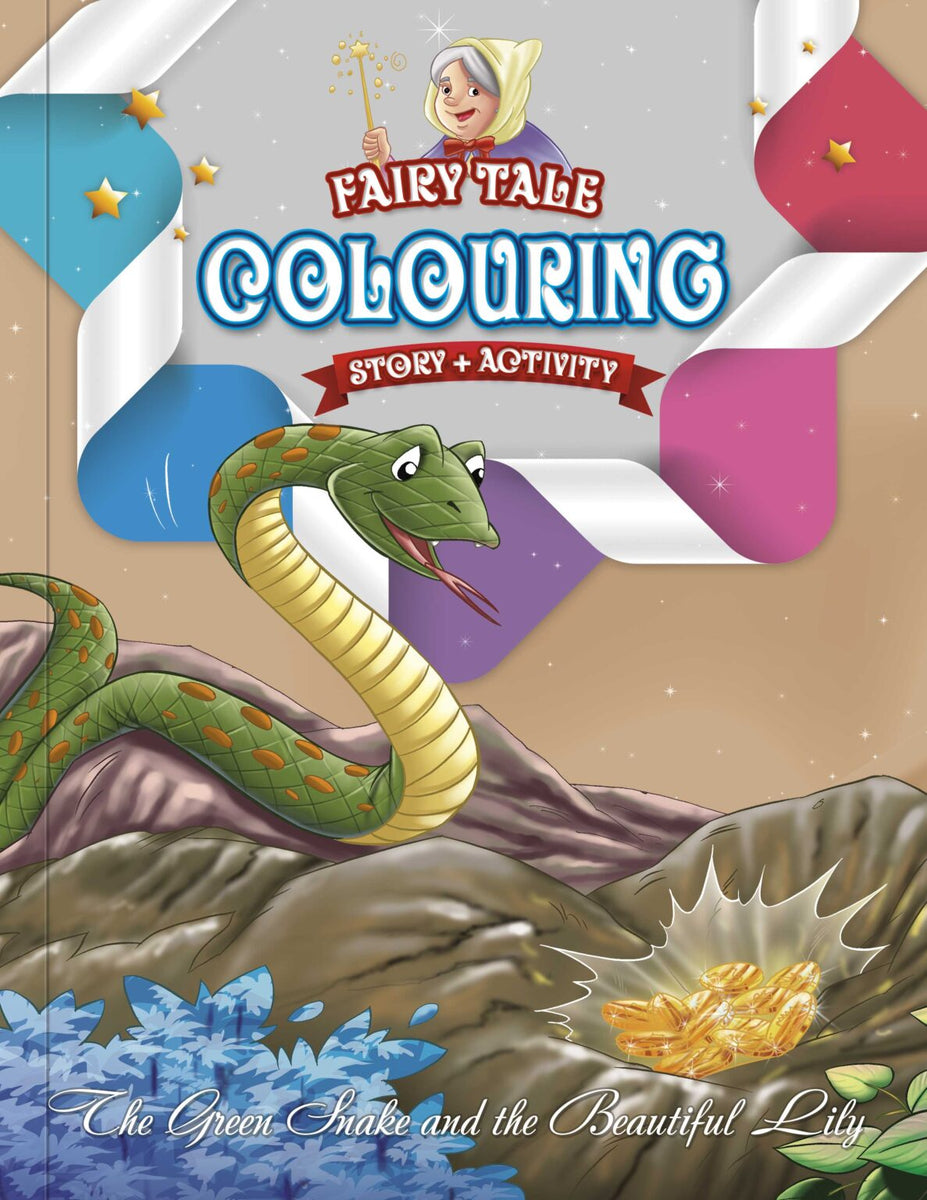 “The Green Snake & the Beauty Lily” Fairy Tale Colouring Book – Stationeria