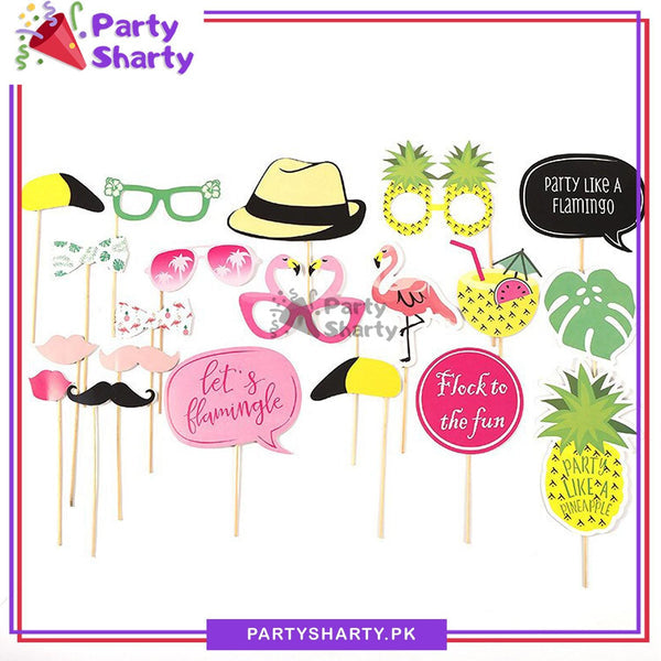 Tropical Flamingo Theme Party Photo Props for Theme Party Decoration ...