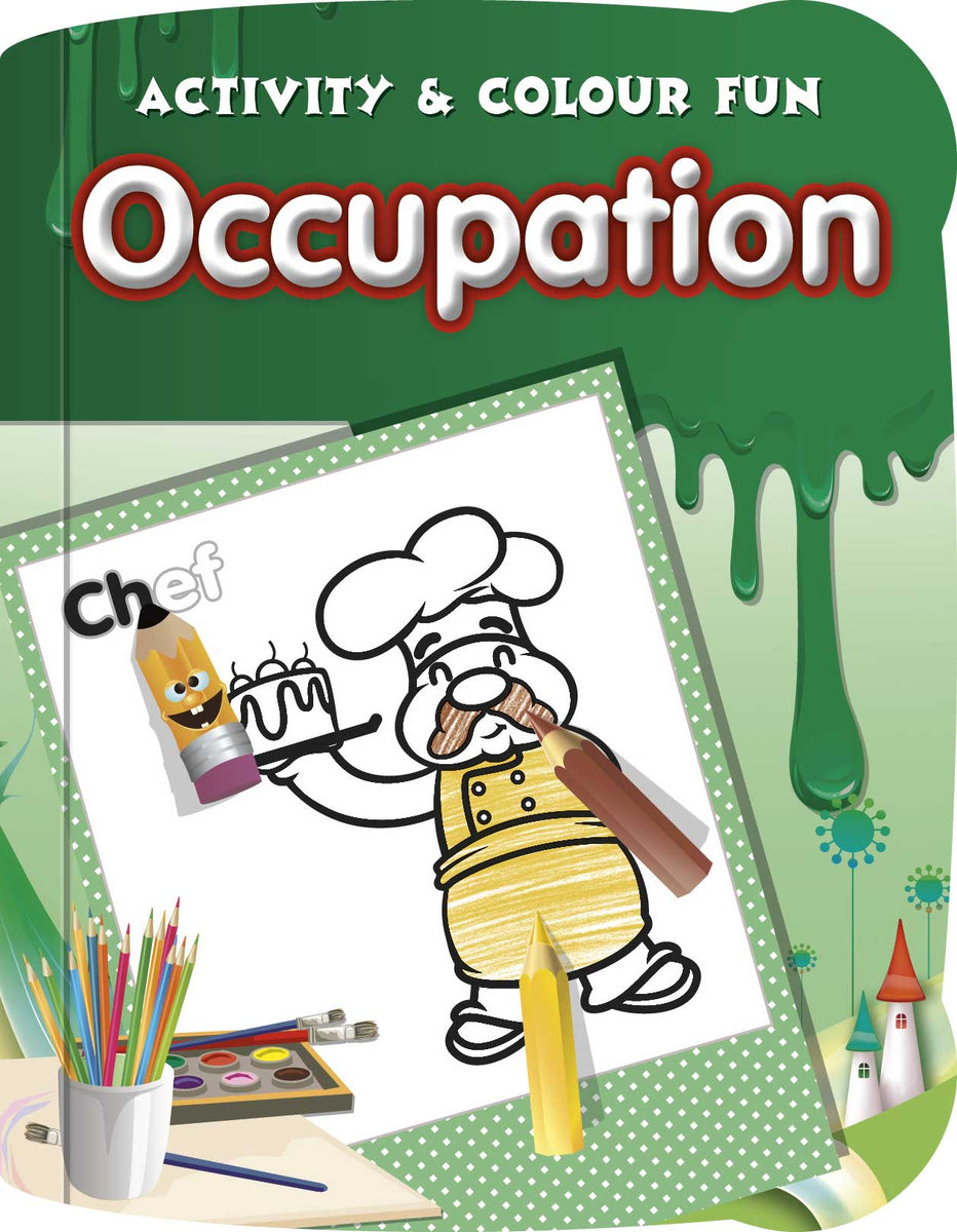 “Occupations” Activitie & Colour Fun Colouring Book (Pocket) – Stationeria
