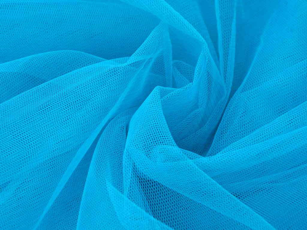 Aqua Blue Plain Net Fabric – Stationeria