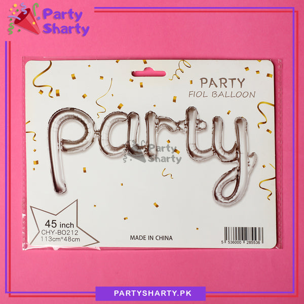 Party Scripted Foil Balloons Banner for Party Celebration and Decorati ...