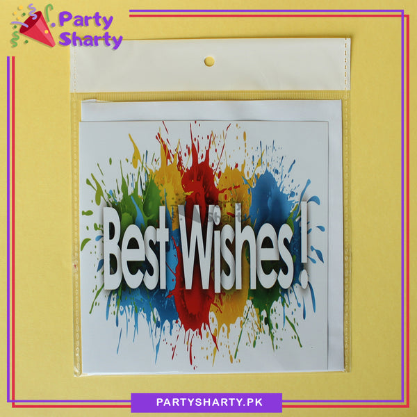 Best Wishes Colorful Burst Design Greeting Card – Stationeria