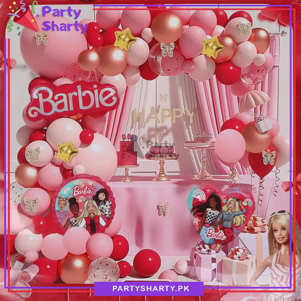 63pcs Barbie Theme Balloon Garland For Barbie Theme Party Event Decora ...