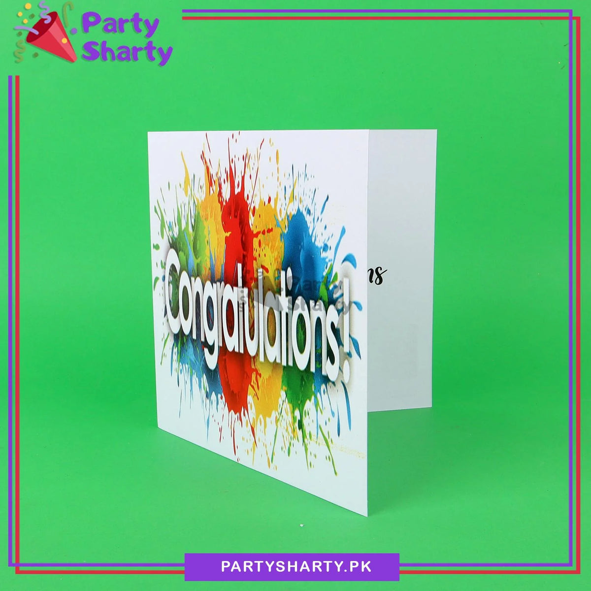 Congratulations Multi Color Greeting Card – Stationeria