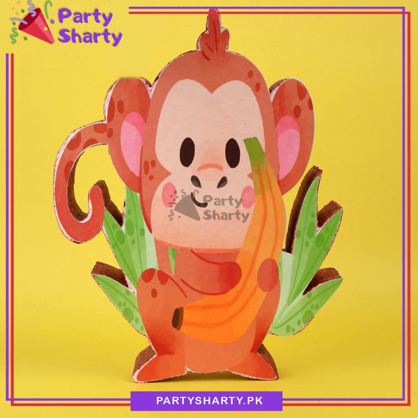 Cute Monkey Character Thermocol Standee For Jungle / Safari Theme Base ...