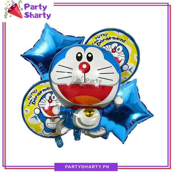 Doraemon Theme Foil Balloon Set of 5 for Doremon Theme Decoration and ...