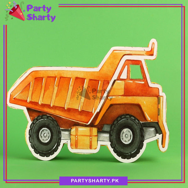 Dump Truck Thermocol Standee For Construction Theme Based Birthday Cel ...