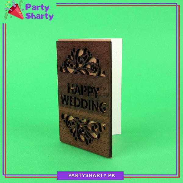 Happy Wedding Design Wooden Gift Tags Card For Gift Tagging and Packin ...