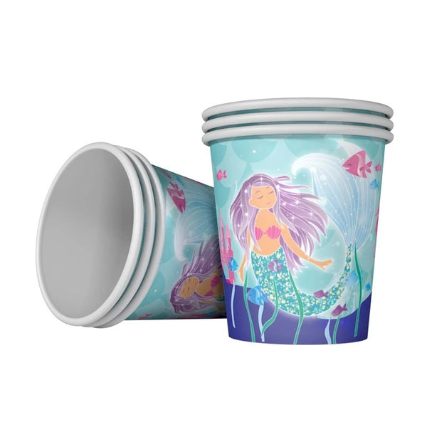 Mermaid Theme Birthday Party Paper Cups / Glass for Themed Cake Paper ...