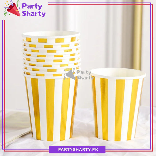 Strip Printed Paper Cups / Glass For Party Decoration and Celebration ...