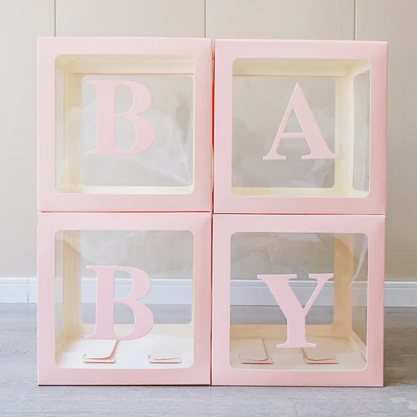 LOVE/BABY Transparent Balloon Box - 4 Boxes in a Set – Stationeria