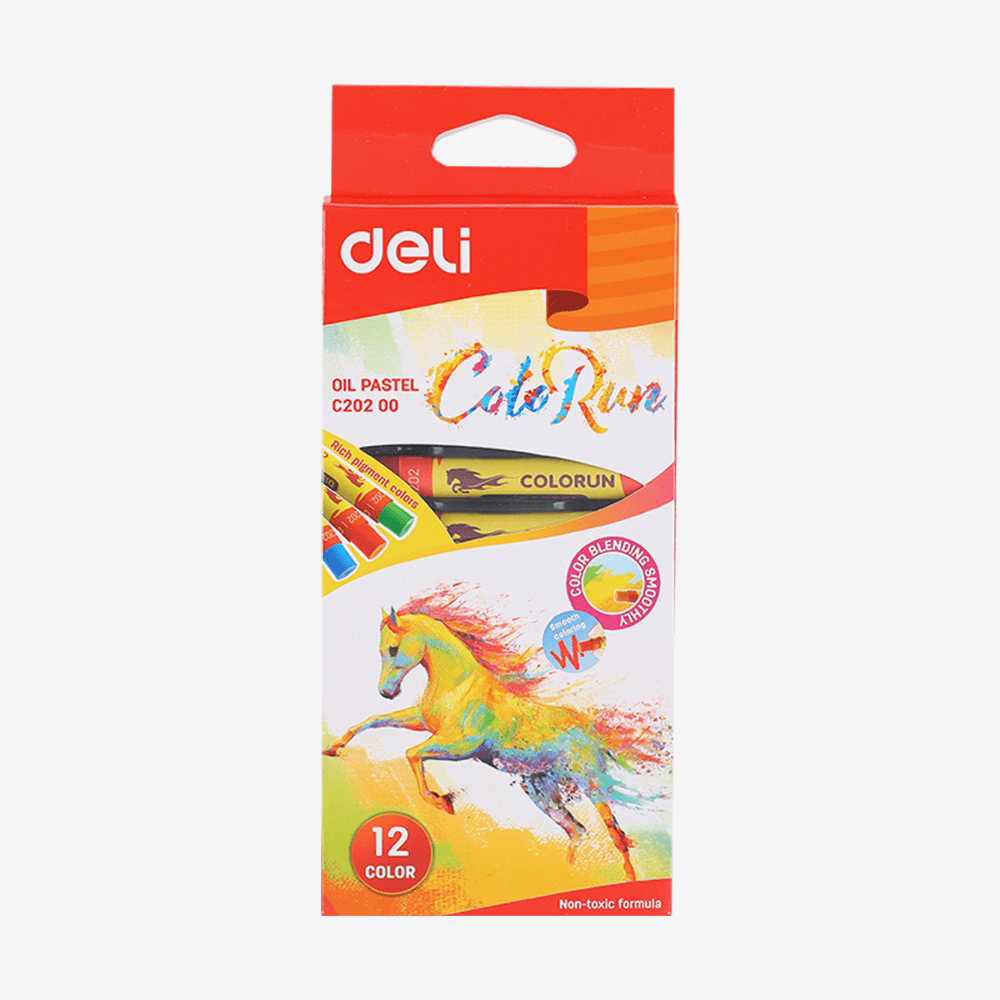 Deli EC20200 Oil Pastel Color 12 Piece – Stationeria